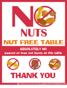 Free Printable Nut Free School Signs - Lil Allergy Advocates