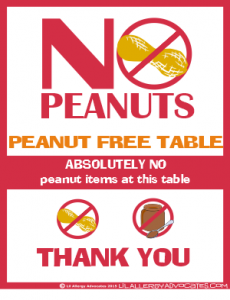 Free Printable Nut Free School Signs - Lil Allergy Advocates