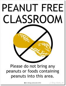 Free Nut Free Classroom Signs - Lil Allergy Advocates