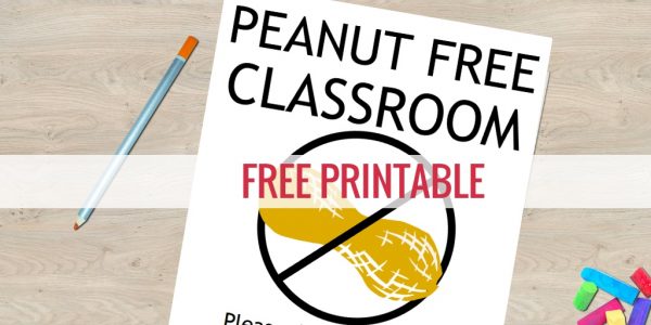 Free Nut Free Classroom Signs - Lil Allergy Advocates