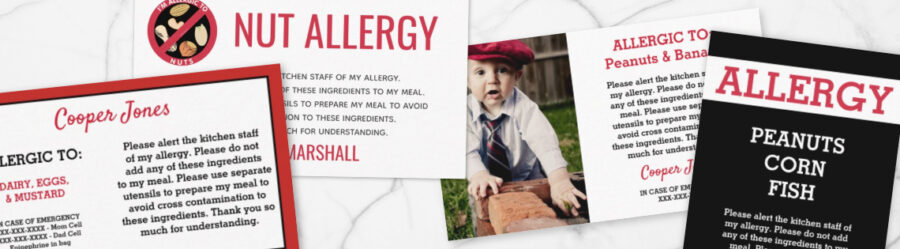 Custom Allergy Cards - Lil Allergy Advocates